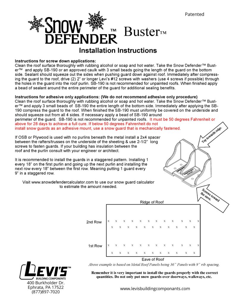 Snow Buster HD Clear - Mid-Michigan Metal Sales