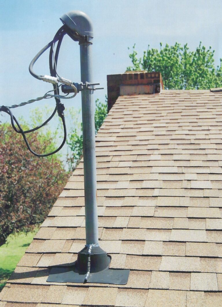 Residential ZipSeal Retrofit Flashing for Electrical Mast on Asphalt ...