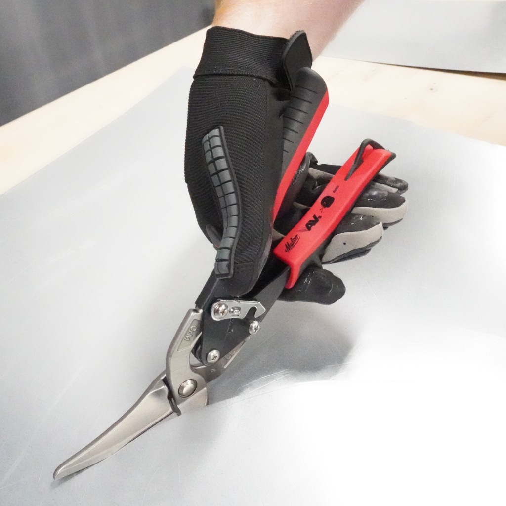 Malco Long Cut AVs® Snip Left Offset (Red Grip) - Mid-Michigan Metal Sales